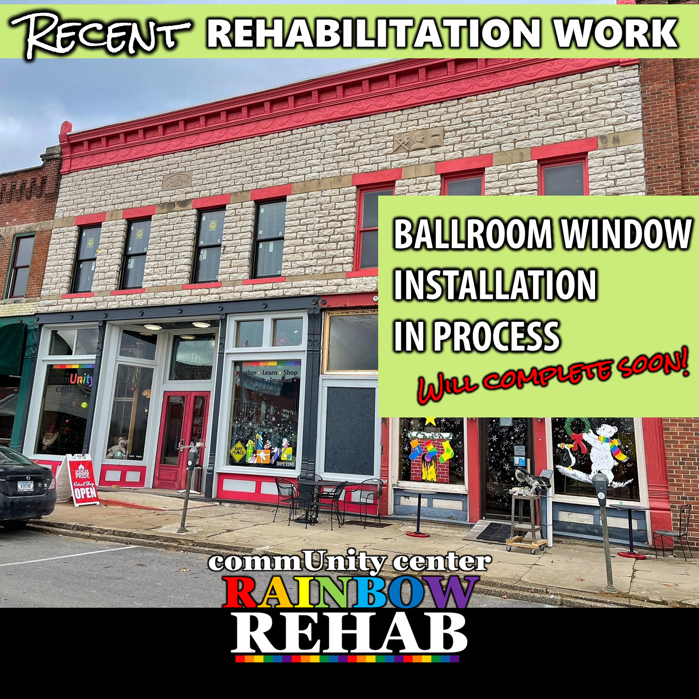 commUnity center Rainbow Rehab Update – Spencer Pride