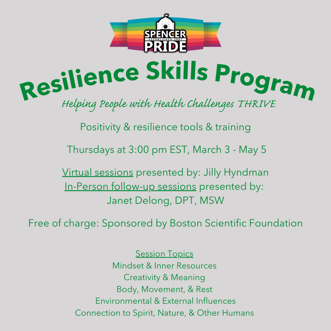 Resilience Skills Program – Register Now! – Spencer Pride